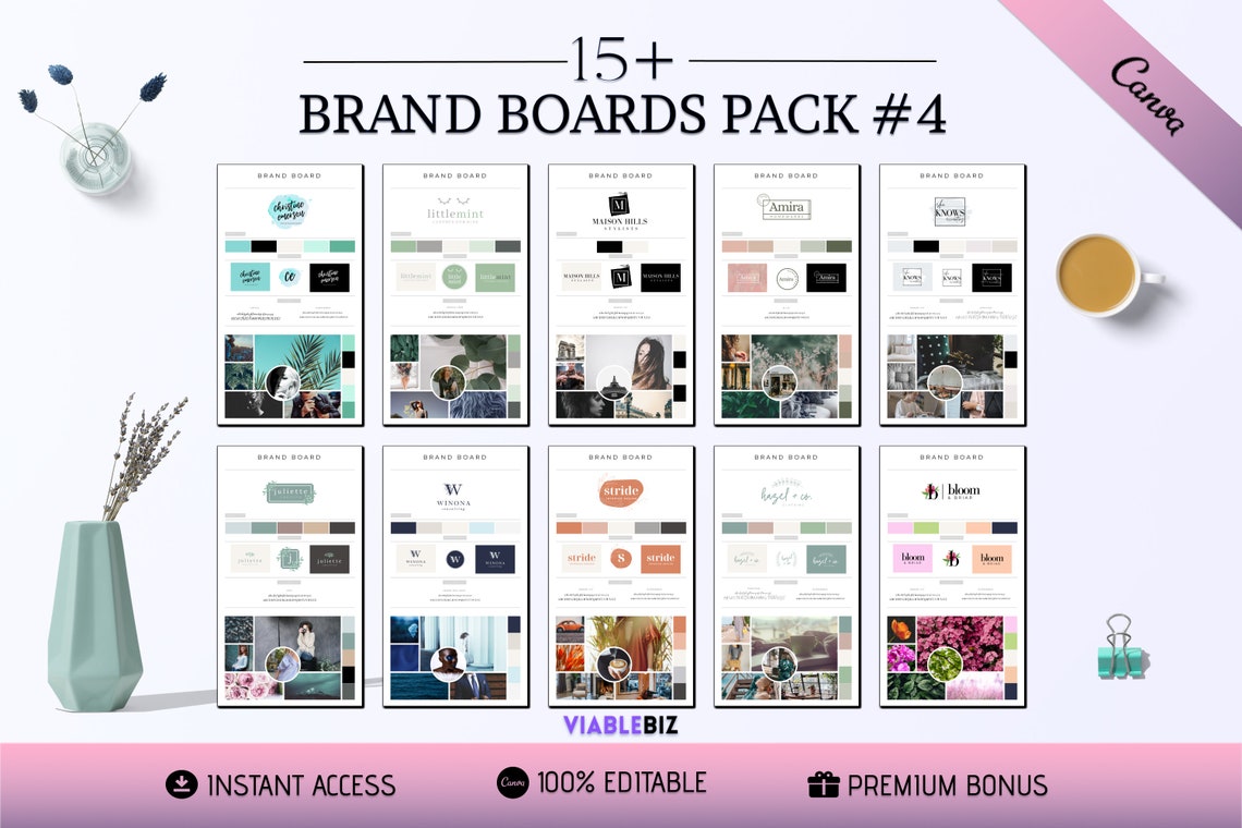 Branding Kit Template, Brand Boards, Business Branding Boards, Logo Kit ...