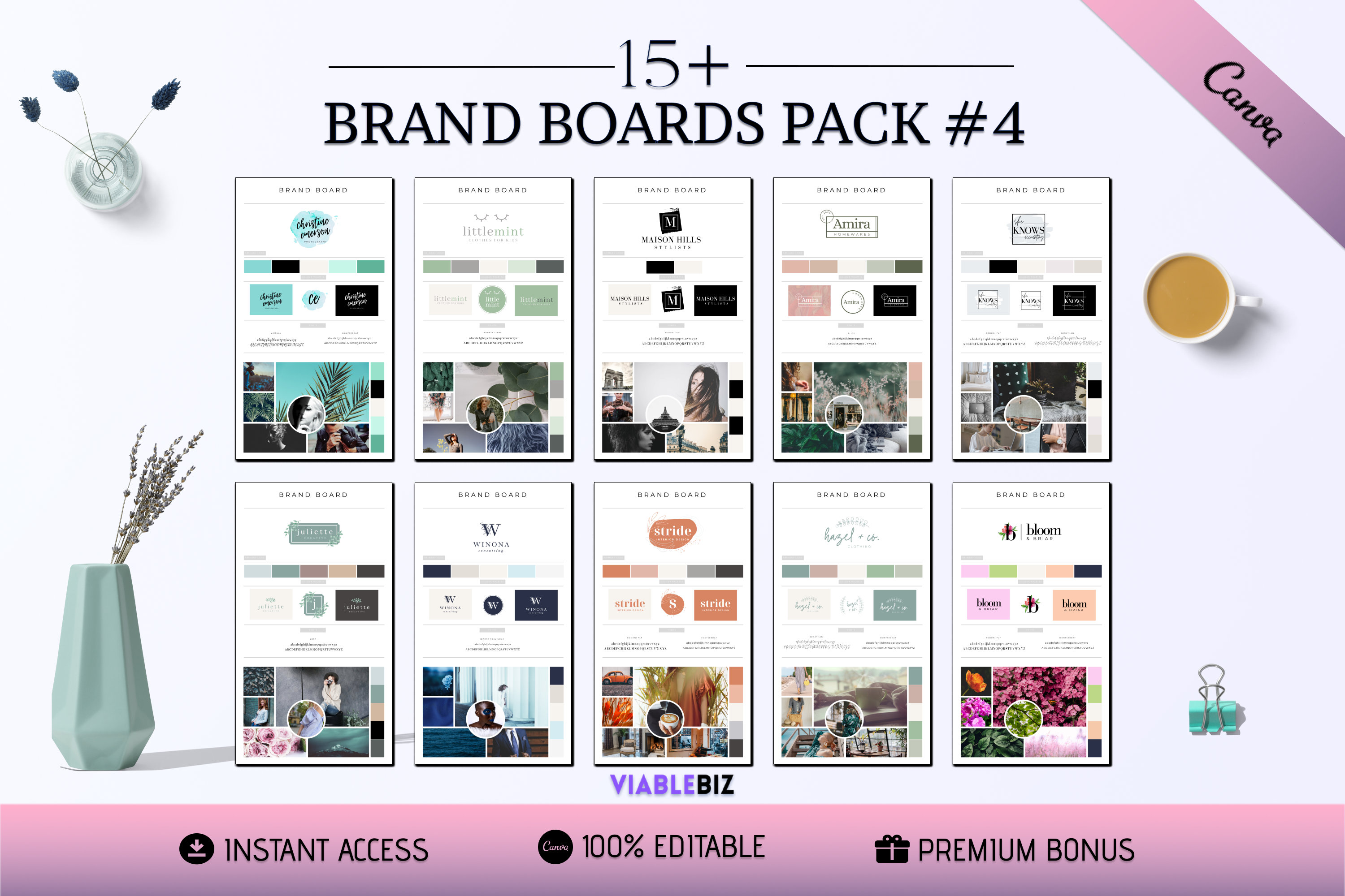 Branding Kit Template, Brand Boards, Business Branding Boards, Logo Kit ...