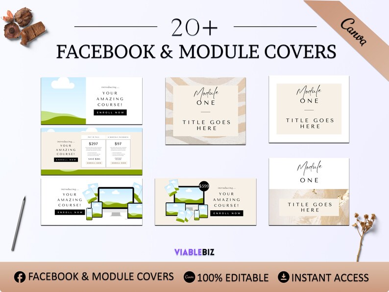 Course Creator Template Bundle, Course Ebook, Course Launch Template ...