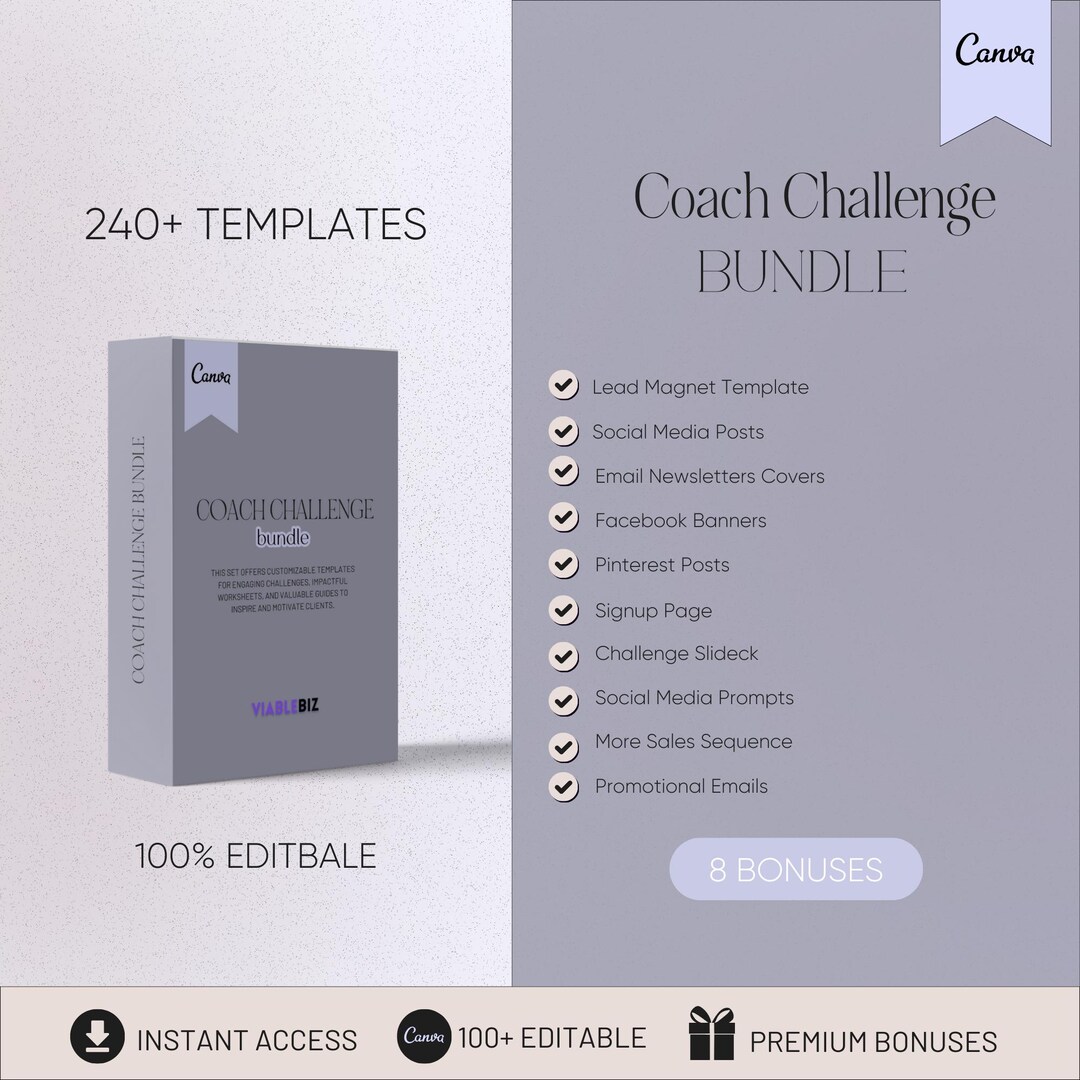 Challenge Template, Coach Challenge Bundle, Challenge Slidedeck, Coach ...