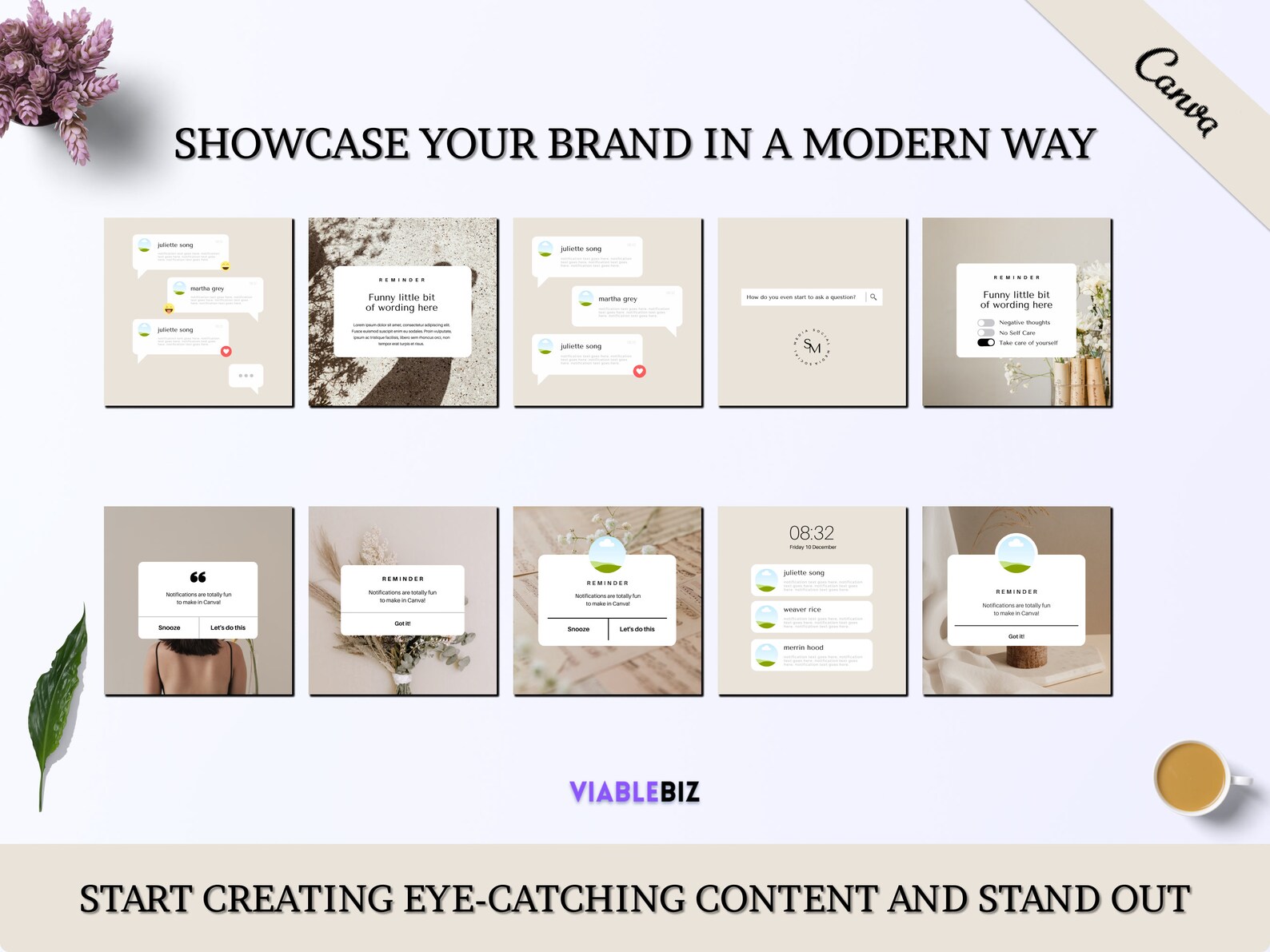 Notification Posts, Instagram Post Templates, Instagram Engagement ...