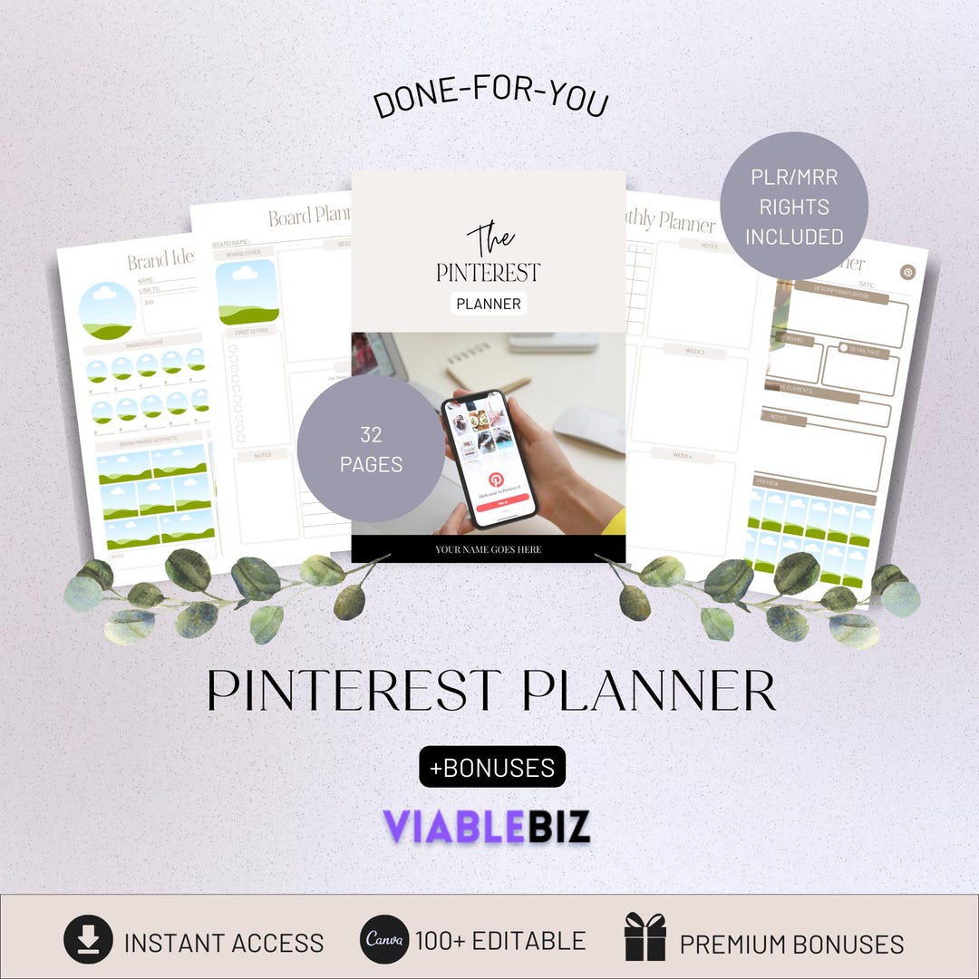 Pinterest Planner, Pinterest Template, Pinterest Marketing Template ...