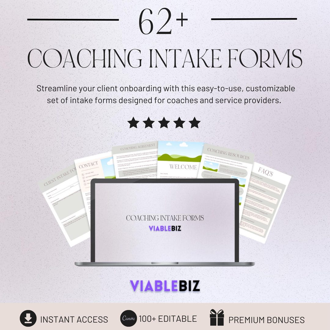 Life Coach Intake Forms, Life Coach Bundle, Coaching Worksheets, Coach ...