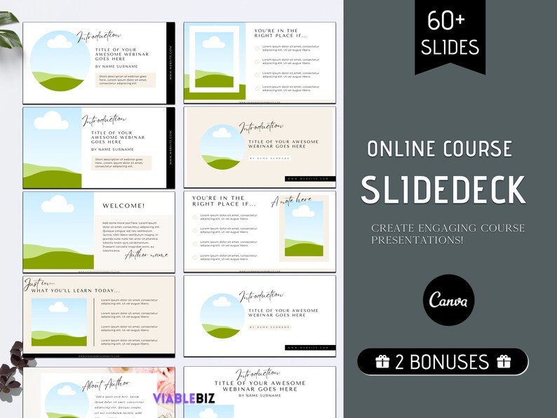 Course Slide Deck, Course Creator Presentations Template, Pitch Deck ...