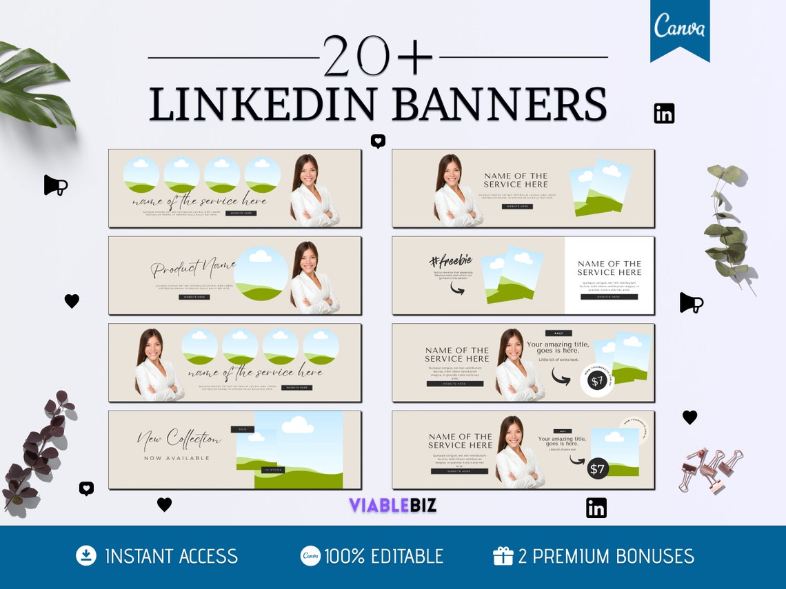20 Linkedin Banners, Linkedin Cover Templates, Linkedin Banner Mockup ...