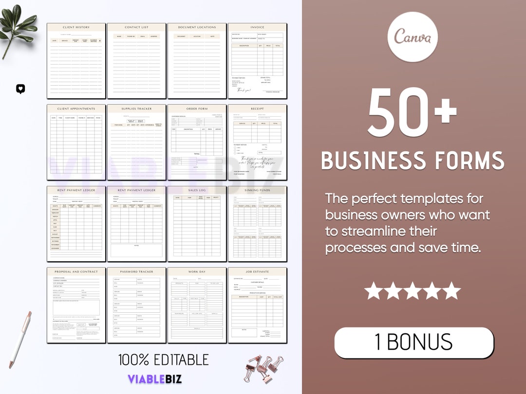 50 Business Forms, Order Form Template, Invoice Template, Scan to Pay ...