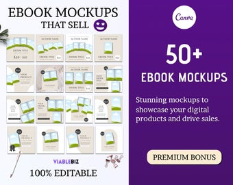 50 Ebook Mockup Promotional Posts Ebook Template Magazine Mockup Ebook ...