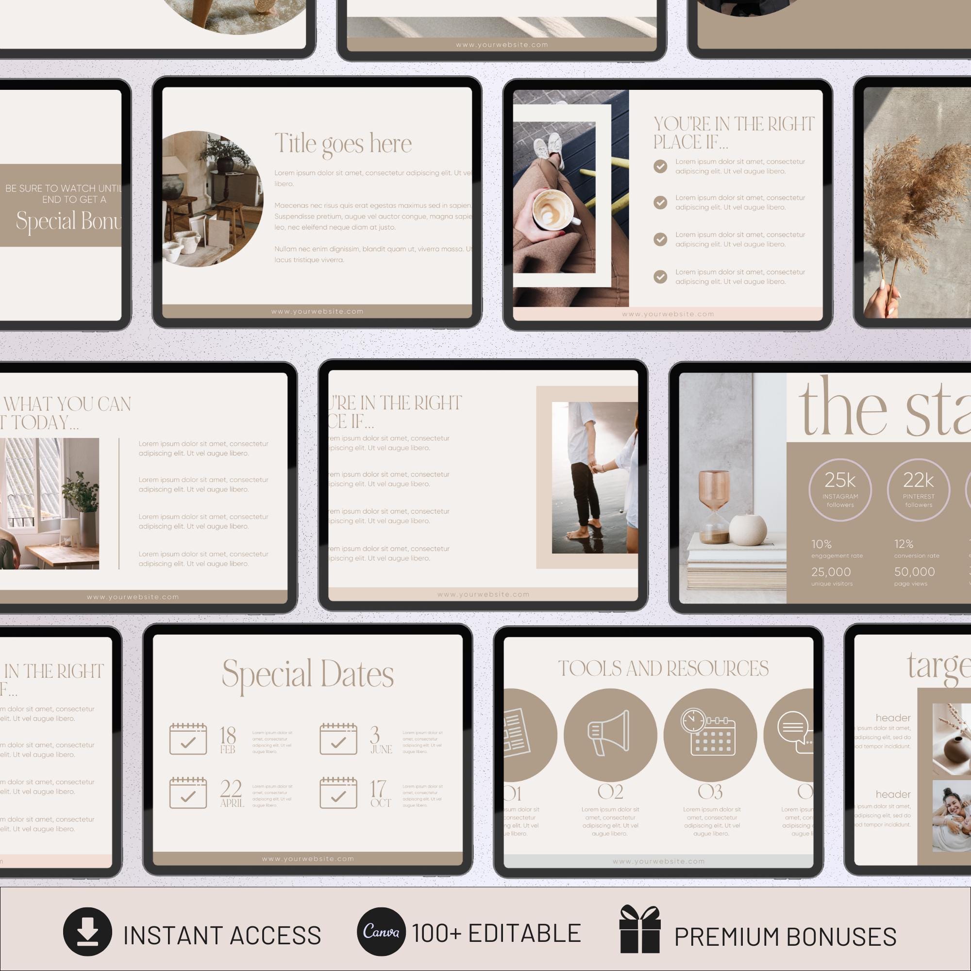 Course Slide Deck, Course Creator Presentations Template, Pitch Deck ...