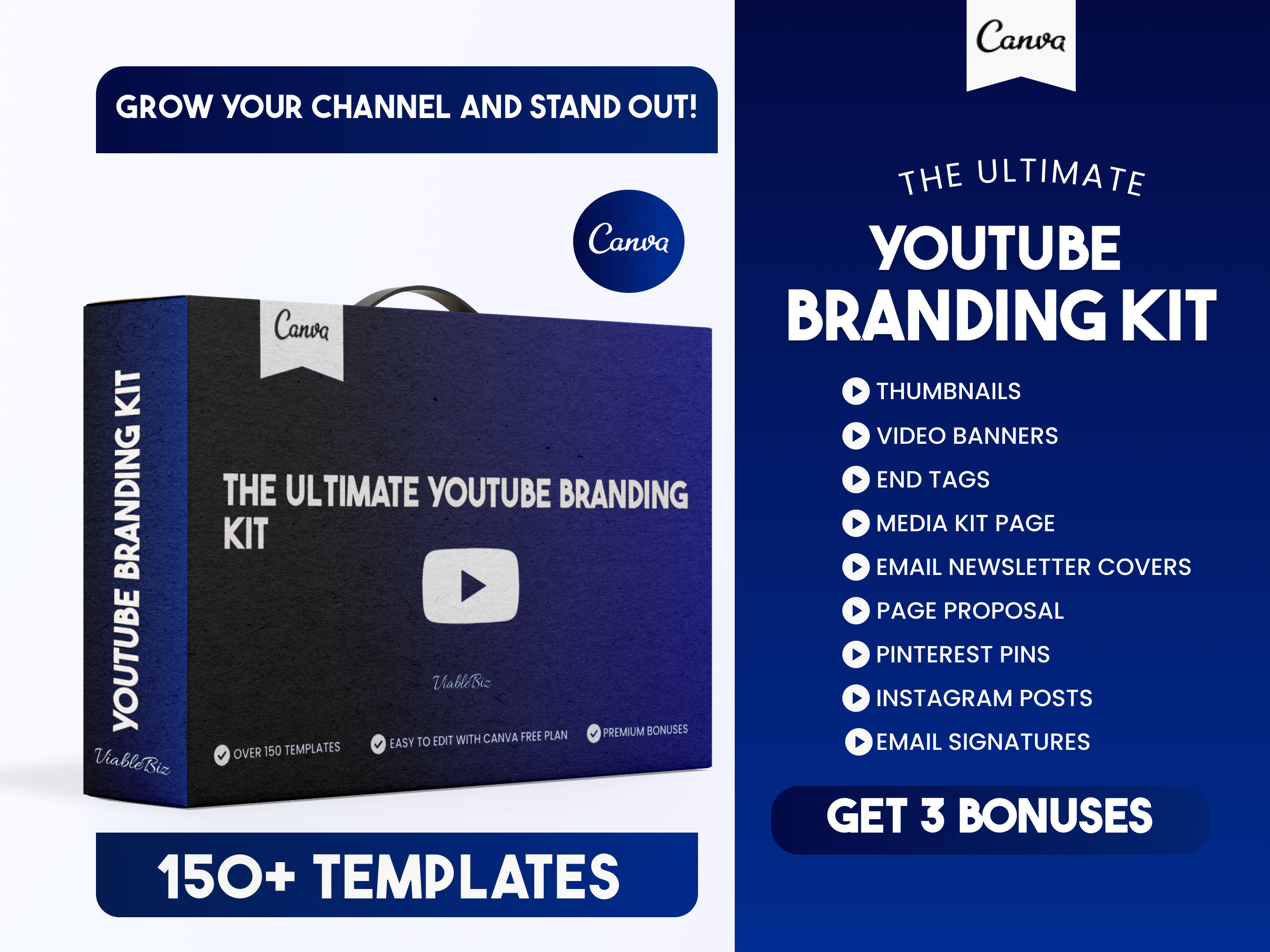 Youtube Branding Kit, Youtube Banner, Youtube Thumbnail, Youtube ...