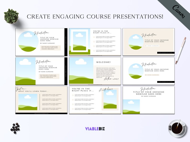 Course Slide Deck, Course Creator Presentations Template, Pitch Deck ...
