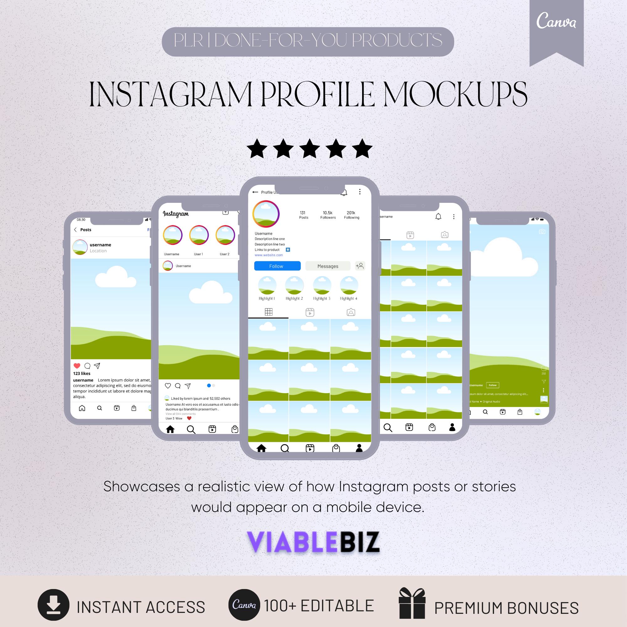Instagram Mockup Templates, Mockup Templates, Social Media Mockups ...