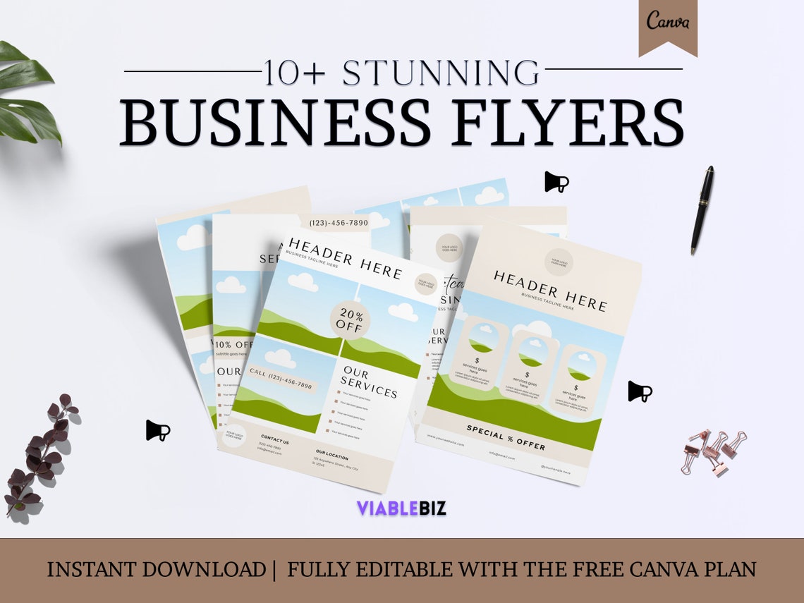 Business Flyer Marketing Flyer Template Canva Flyer Small - Etsy