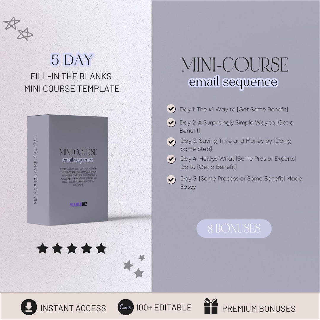 Course Creator Email Sequence, Email Marketing Templates, 5-day Email ...