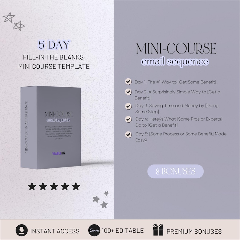 Course Creator Email Sequence, Email Marketing Templates, 5-day Email ...