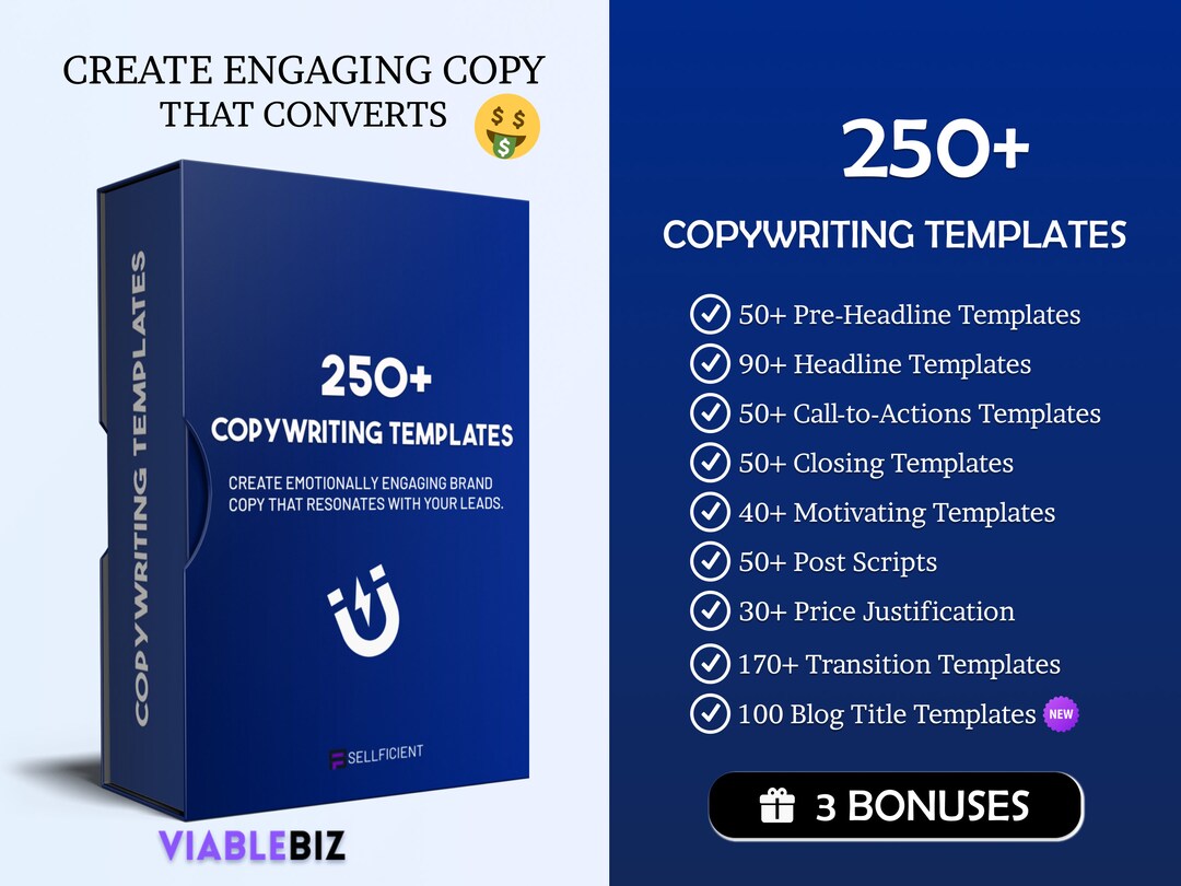 Copywriting Formulas, Sales Templates, Copywriting Template, Small ...
