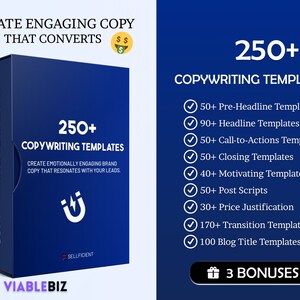 Copywriting Formulas, Sales Templates, Copywriting Template, Small ...