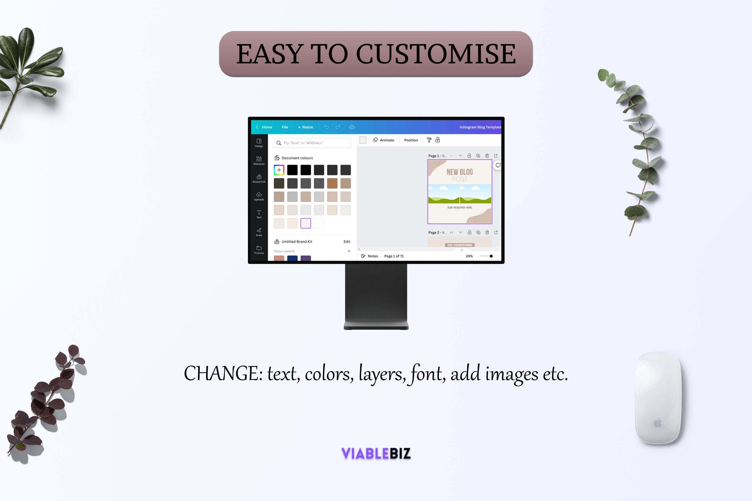 Instagram Blog Templates, Instagram Post Templates, Instagram Blog ...