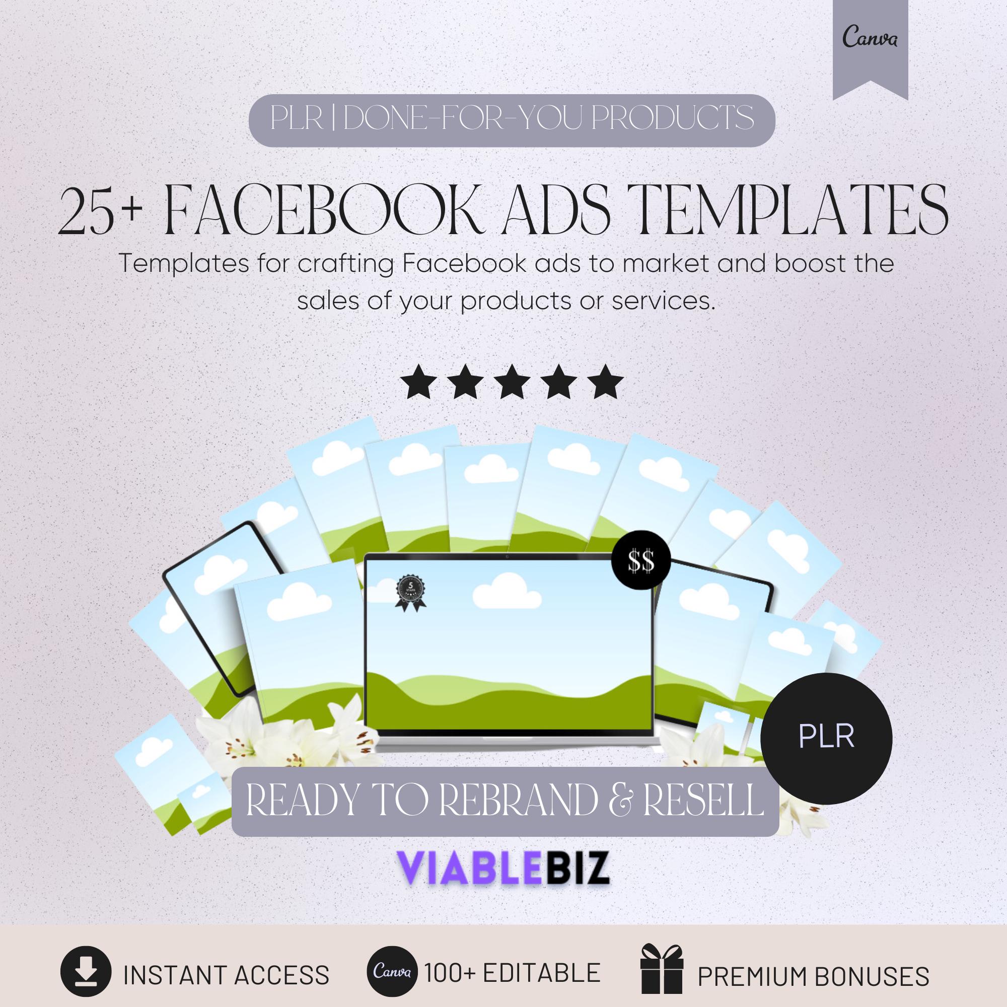 PLR Facebook Mockups, PLR Canva Mockups, PLR Facebook Ads Templates ...