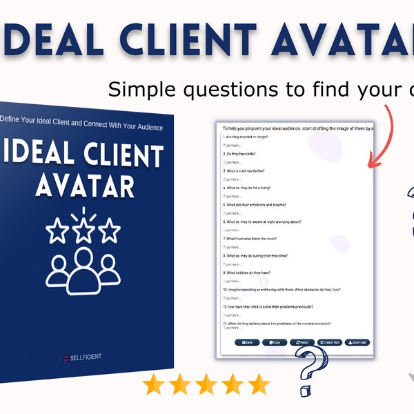 Template Customer Persona Client Target - Etsy