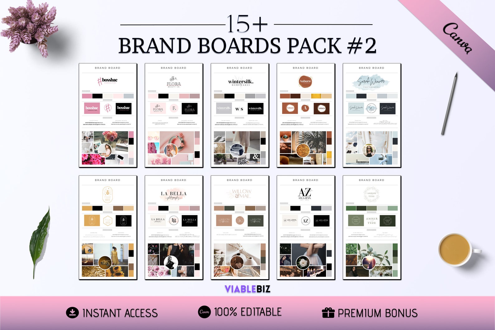 Branding Kit Template, Brand Boards, Business Branding Boards, Logo Kit ...