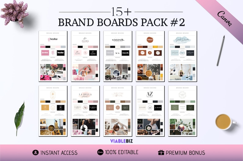 Branding Kit Template, Brand Boards, Business Branding Boards, Logo Kit ...