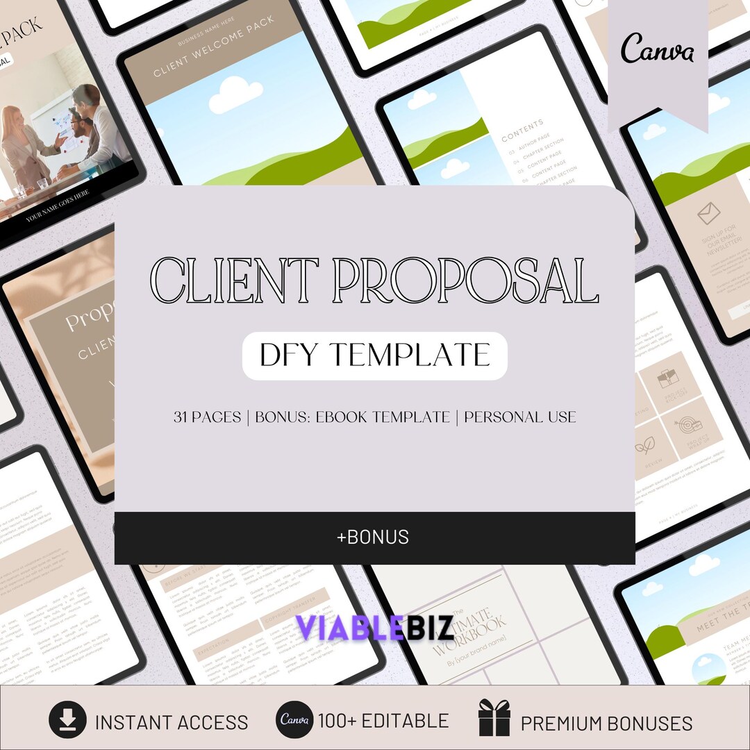 Client Proposal Template: Virtual Assistant Business (canva Editable ...