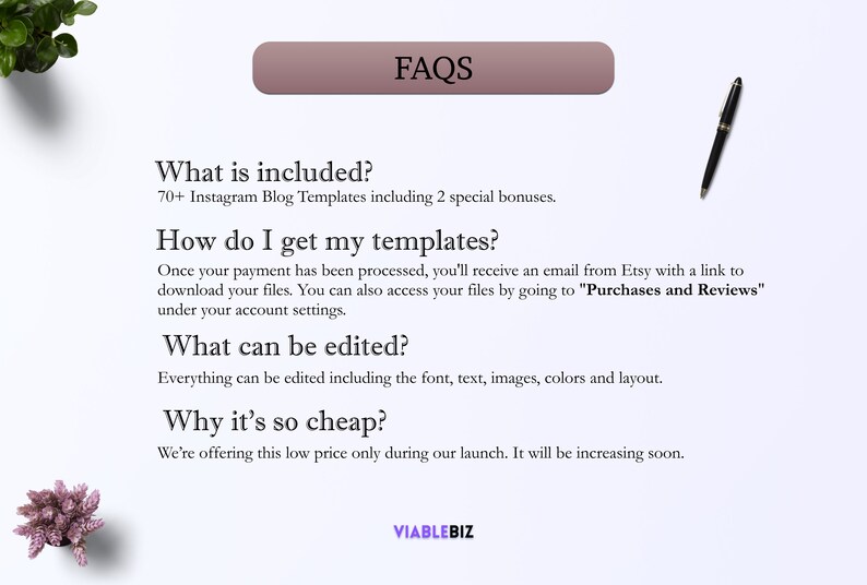 Instagram Blog Templates, Instagram Post Templates, Instagram Blog ...