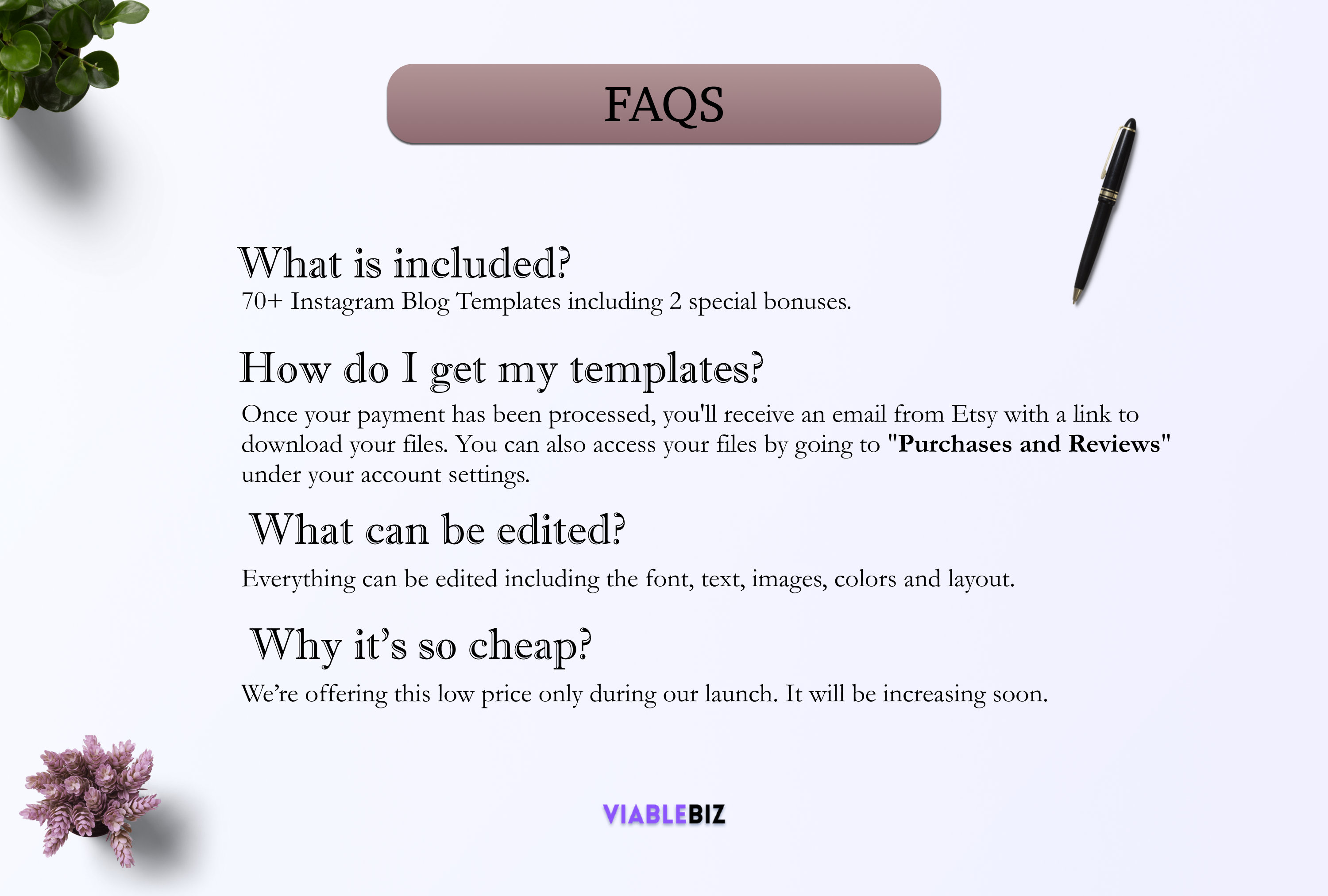 Instagram Blog Templates, Instagram Post Templates, Instagram Blog ...