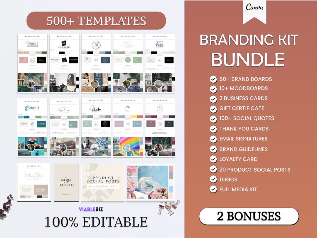 500 Branding Package Templates, DIY Branding Kit, Business Marketing ...