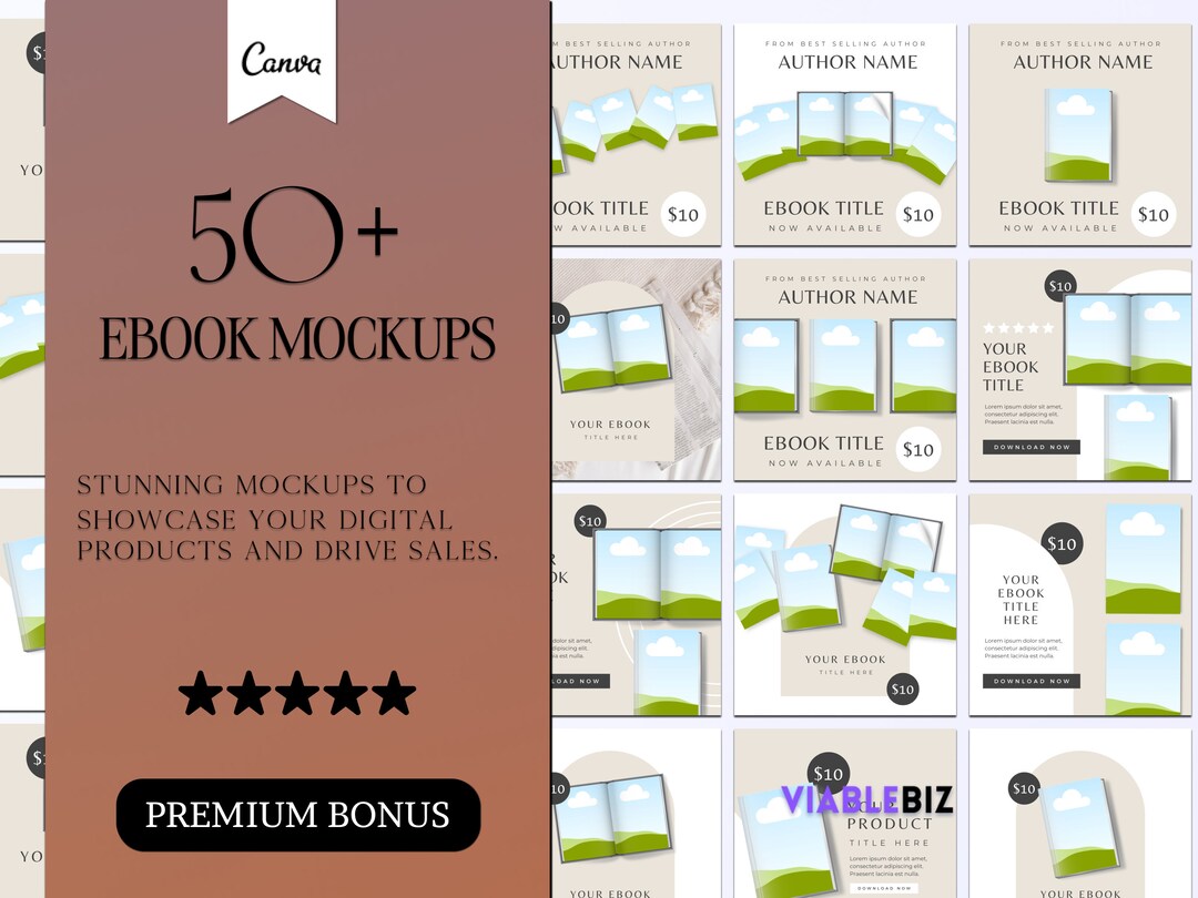 50 Ebook Mockups, Promotional Posts, Magazine Mockup, Ebook Template ...