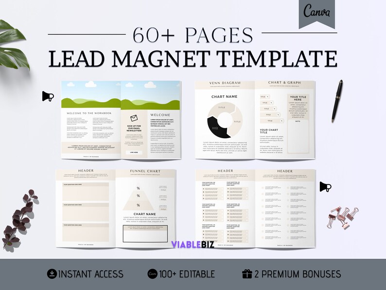 Lead Magnet Template, Ebook Template, Coaching Worksheets, Lead Magnet ...
