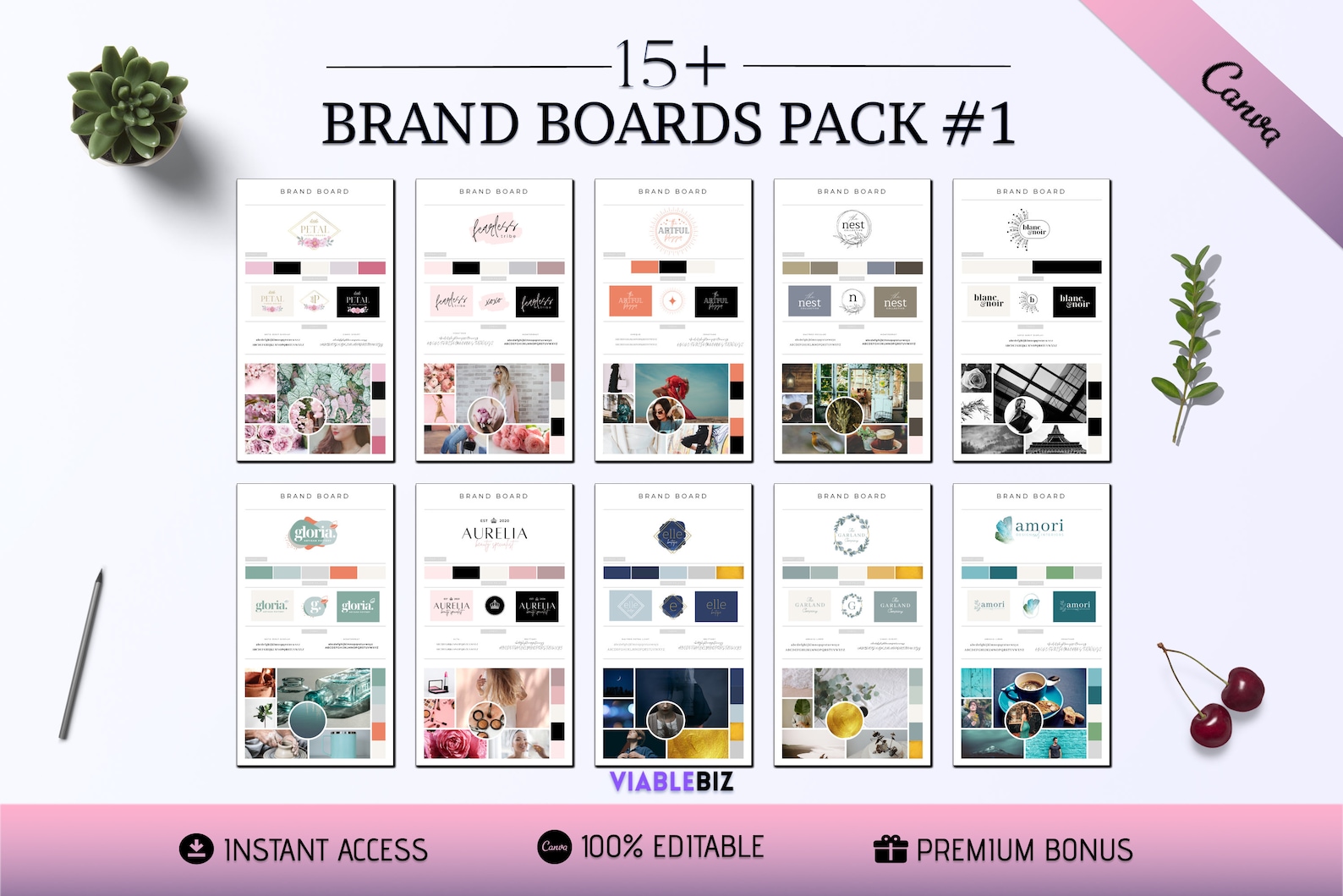 Branding Kit Template, Brand Boards, Business Branding Boards, Logo Kit ...