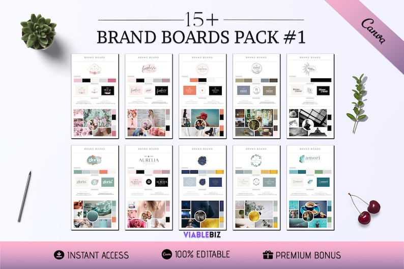 Branding Kit Template, Brand Boards, Business Branding Boards, Logo Kit ...