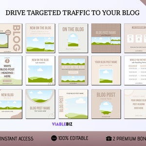 Instagram Blog Templates, Instagram Post Templates, Instagram Blog ...