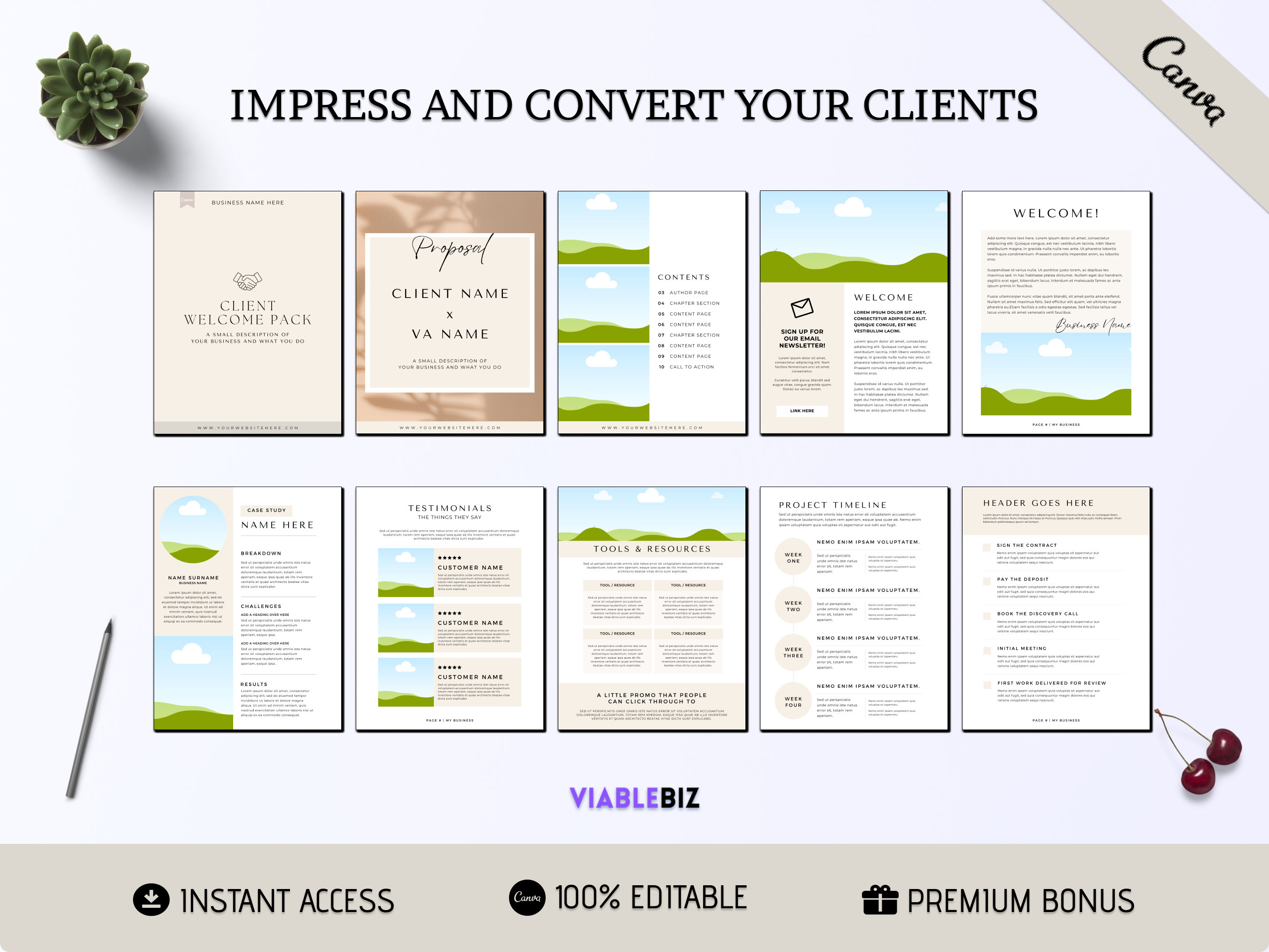Client Welcome Packet Template, Virtual Assistant Welcome Packet, New ...