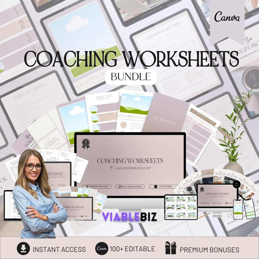 Coaching Worksheets, Coaching Resources, Workbook Template, Planner ...