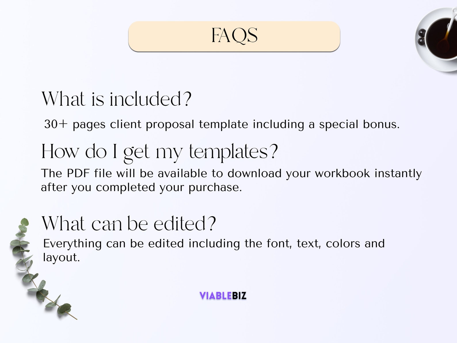 Client Proposal Template, Virtual Assistant Template, Business Proposal ...