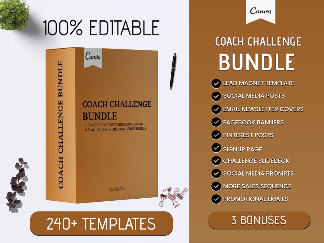 Challenge Template, Coach Challenge Bundle, Challenge Slidedeck, Coach ...