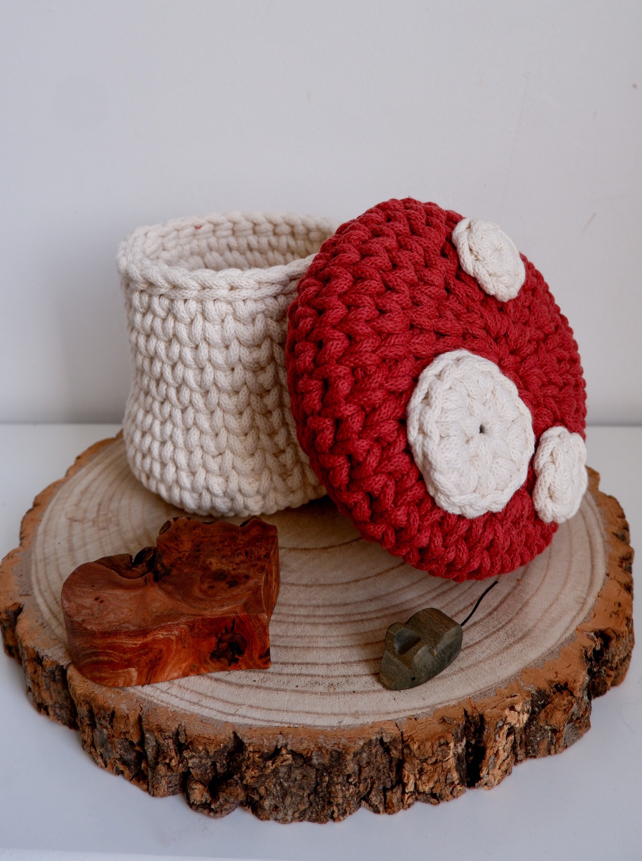 Toadstool Basket - Etsy UK