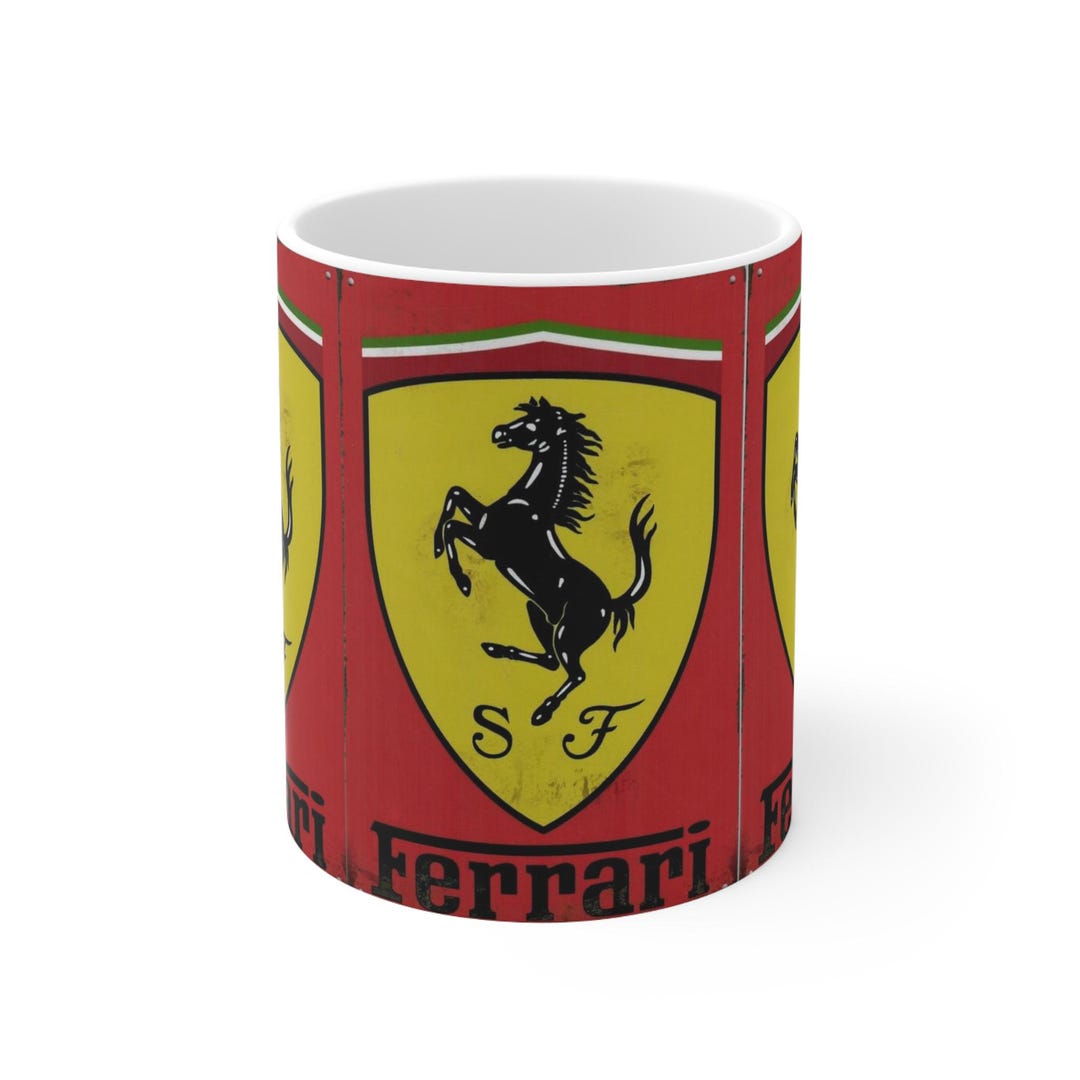 Ferrari Scuderia Ceramic Coffee Cups, 11oz. - Etsy UK