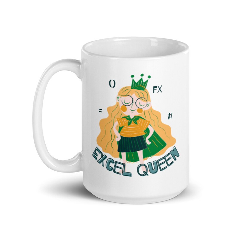 Excel Queen Mug, Cute Excel Spreadsheet Mug, Office Gift for Accountant ...