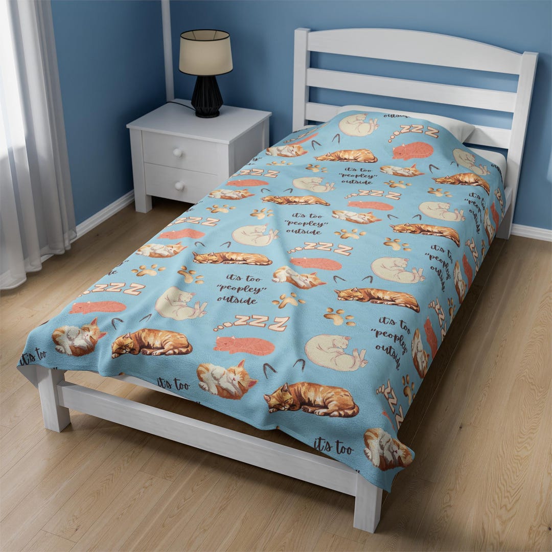 Cat Throw Blanket for Humans Adults Women Baby, Cute Sleeping Cats ...