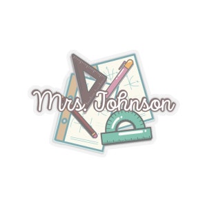Personalized Teacher Sticker, Teacher Gift, Teacher Name Decal, Custom ...
