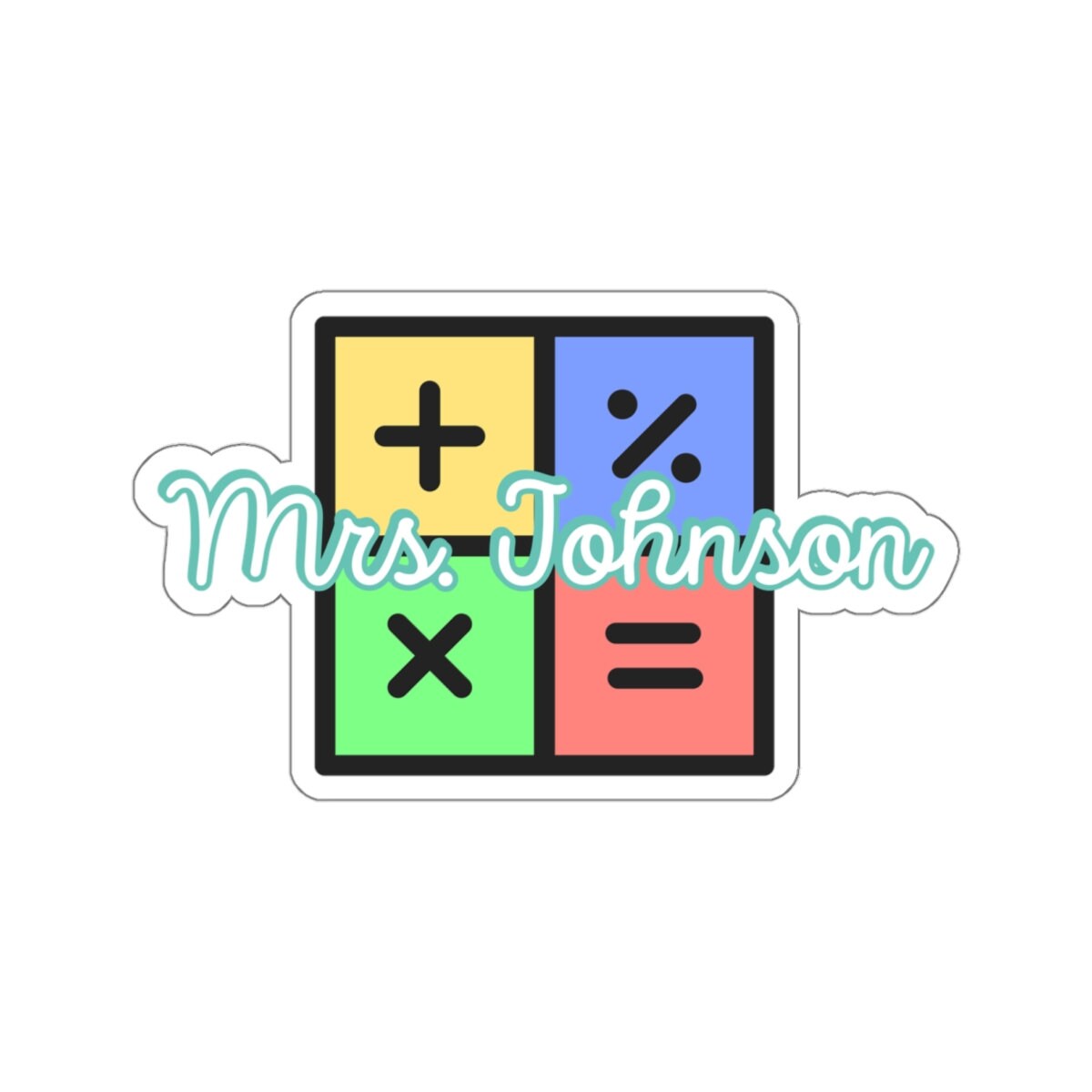 Personalized Teacher Sticker, Teacher Gift, Teacher Name Decal, Custom ...