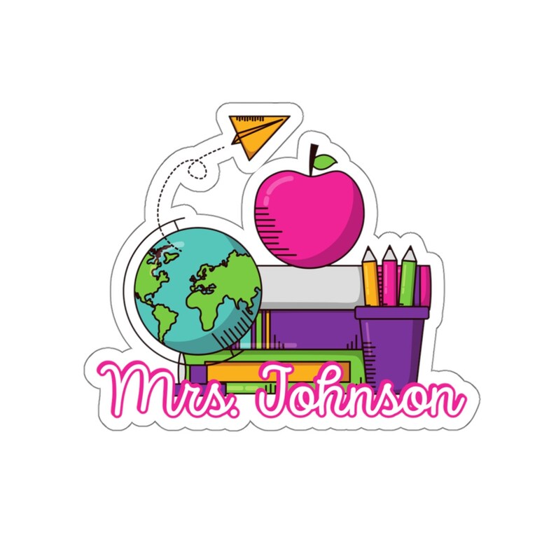 Personalized Teacher Sticker, Teacher Gift, Teacher Name Decal, Custom ...