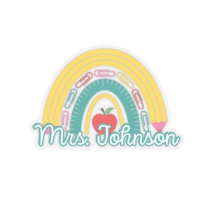 Personalized Teacher Sticker, Teacher Gift, Teacher Name Decal, Custom ...