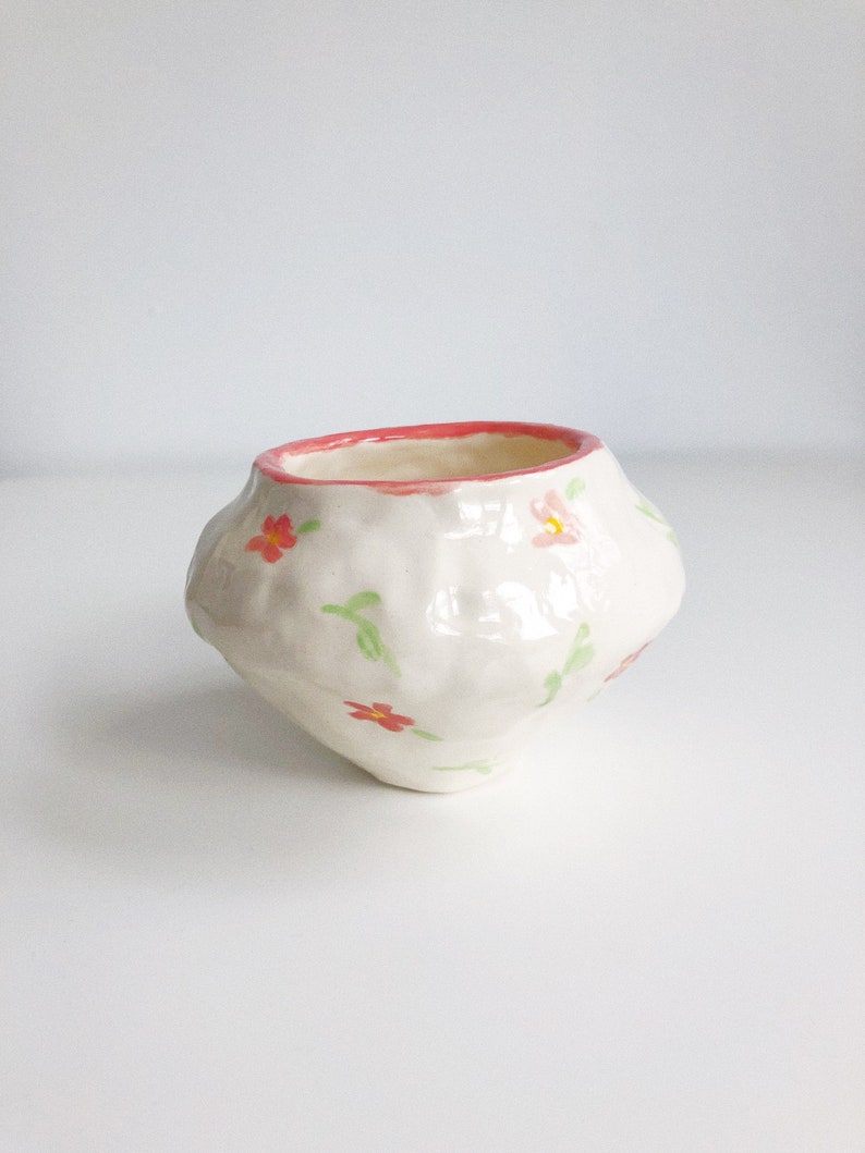 Wildflower Handmade Stoneware Ceramic Plant Pot - Handbuilt and ...