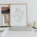 Line Heart Digital Art, Printable Medical Anatomy Art, Anatomy Wall ...