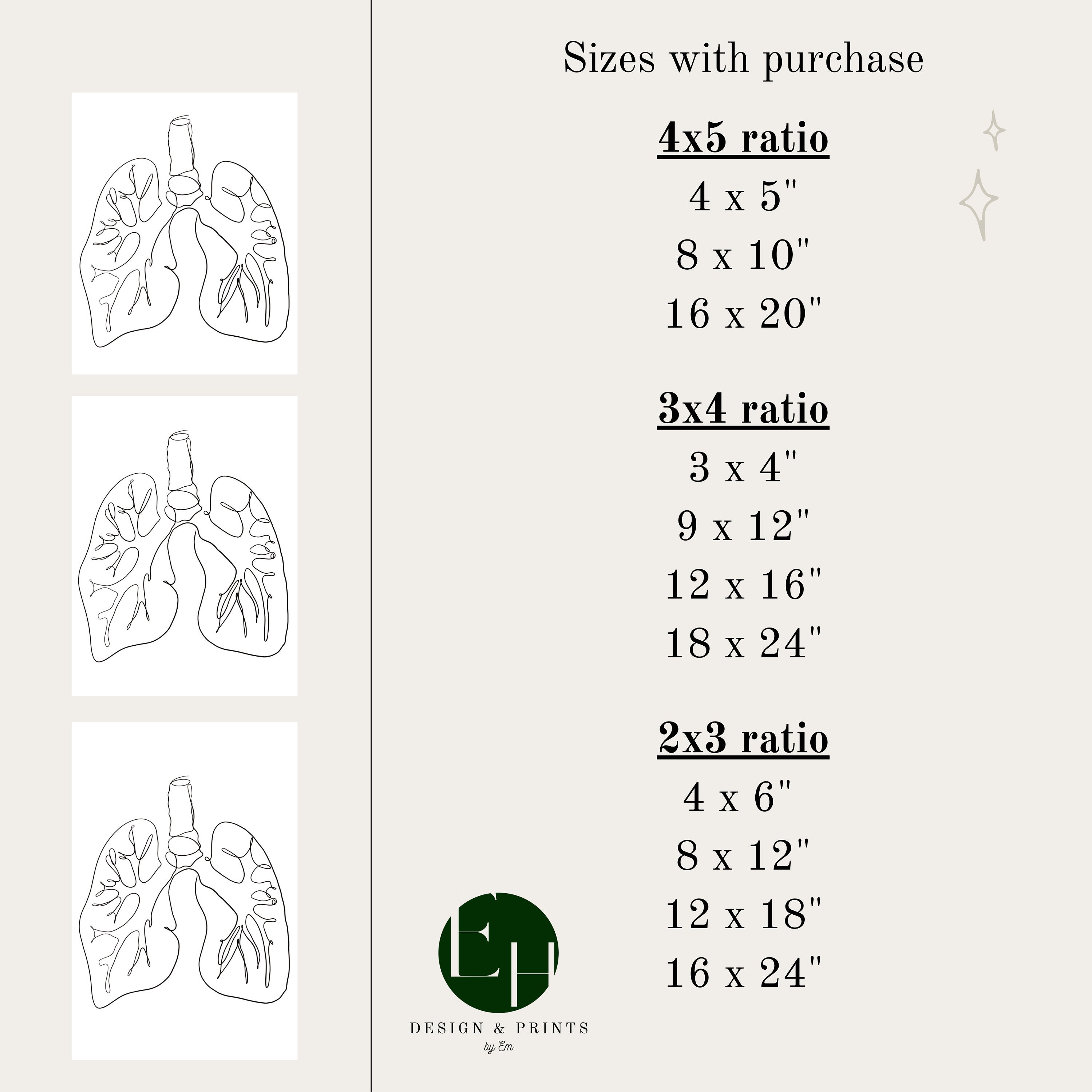 Anatomy Line Art Lungs Printable, Digital Print Medical Wall Decor - Etsy