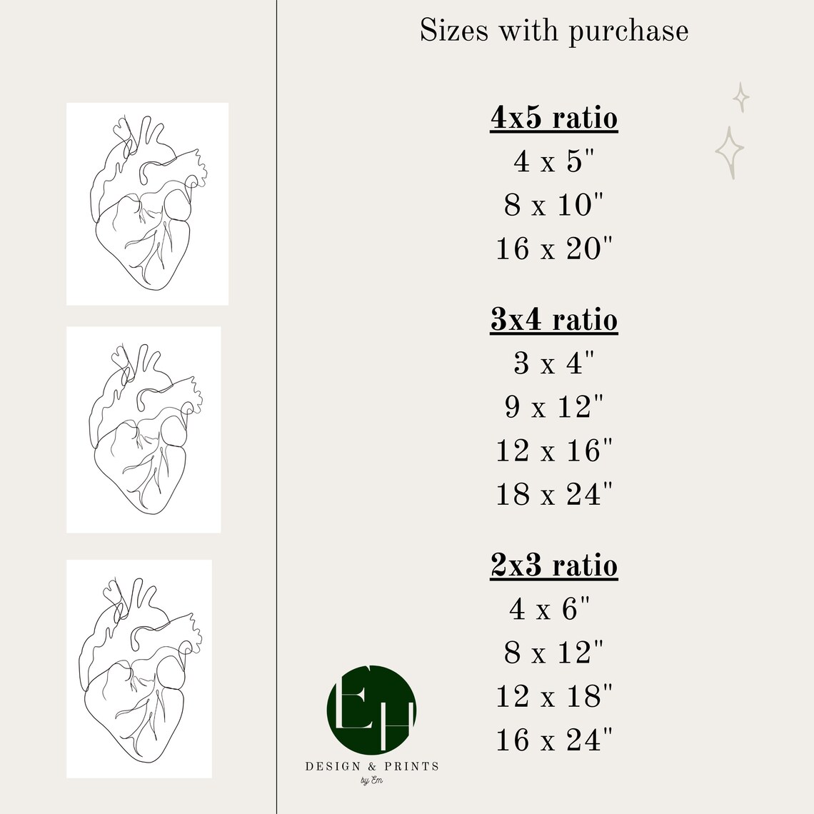 Line Heart Digital Art, Printable Medical Anatomy Art, Anatomy Wall ...